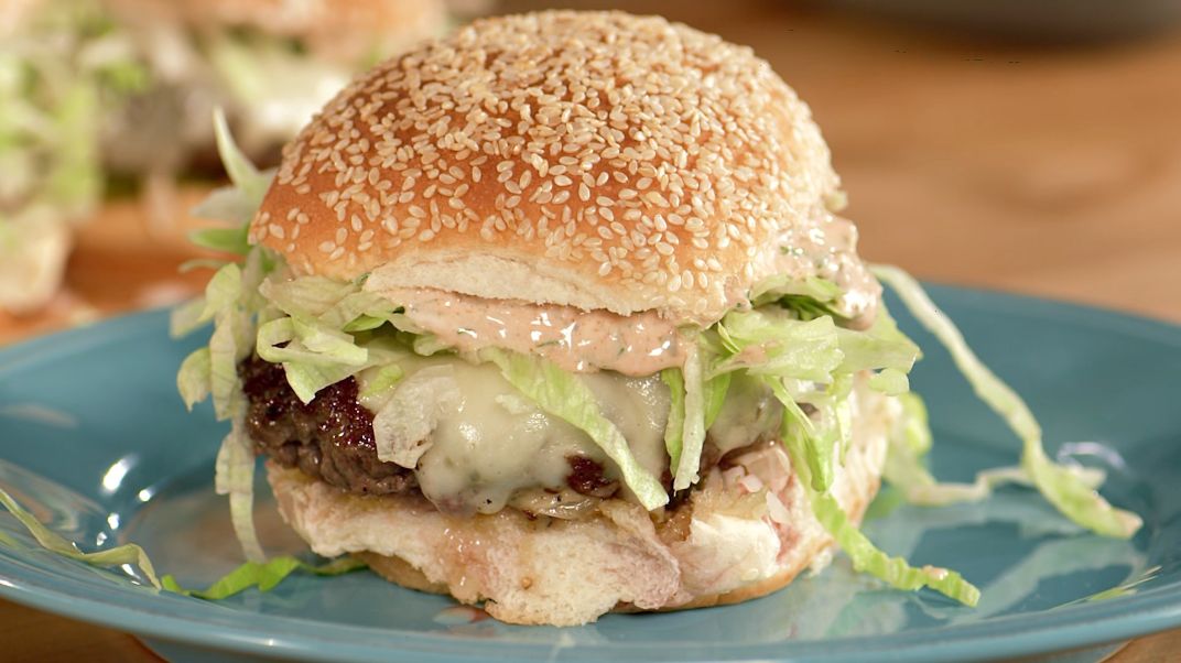 Spicy Big S'Mac with Swiss – Rachael Ray