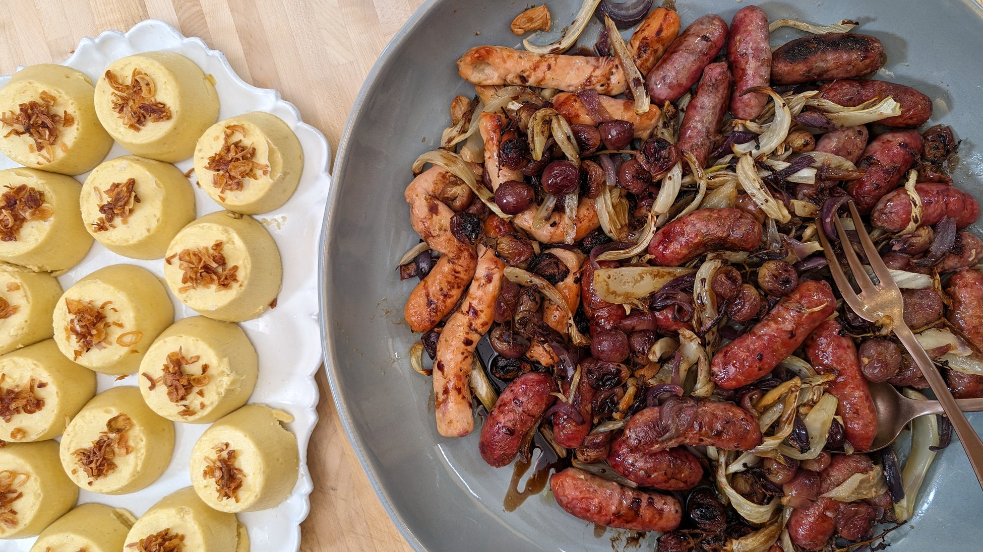 Celery Root Flan and Roasted Sausages Recipe – Rachael Ray
