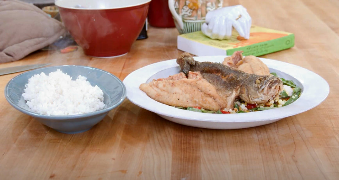 Crispy Thai Fish with Salad and Salty-Sweet Dressing Recipe – Rachael Ray
