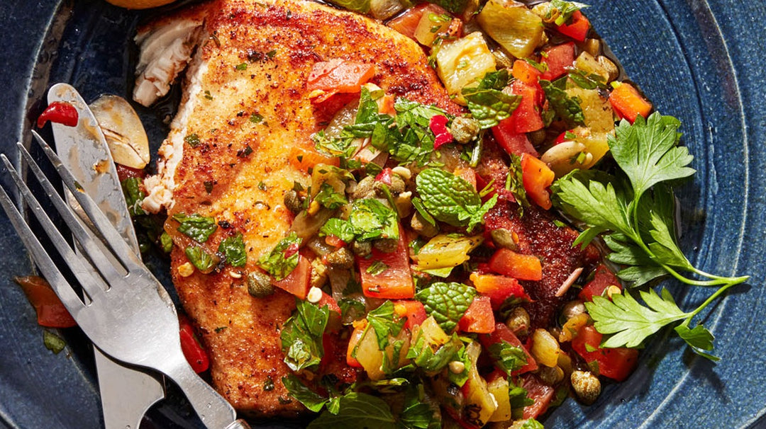 "Swordfish Cutlets with Pepper Sauce" – Rachael Ray