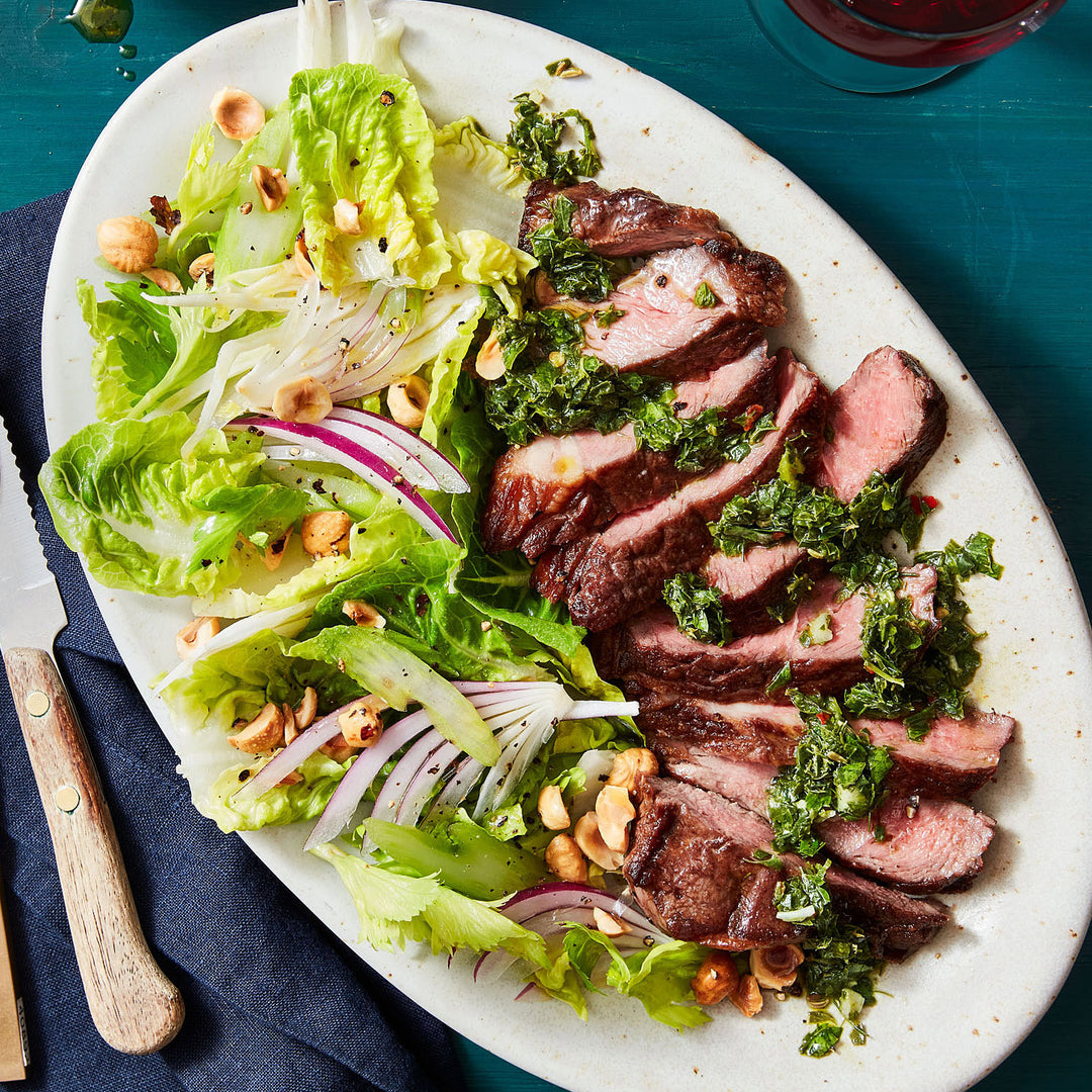 "Rachael Ray's Steak, Chicken, or Fish with Winter Chimichurri"