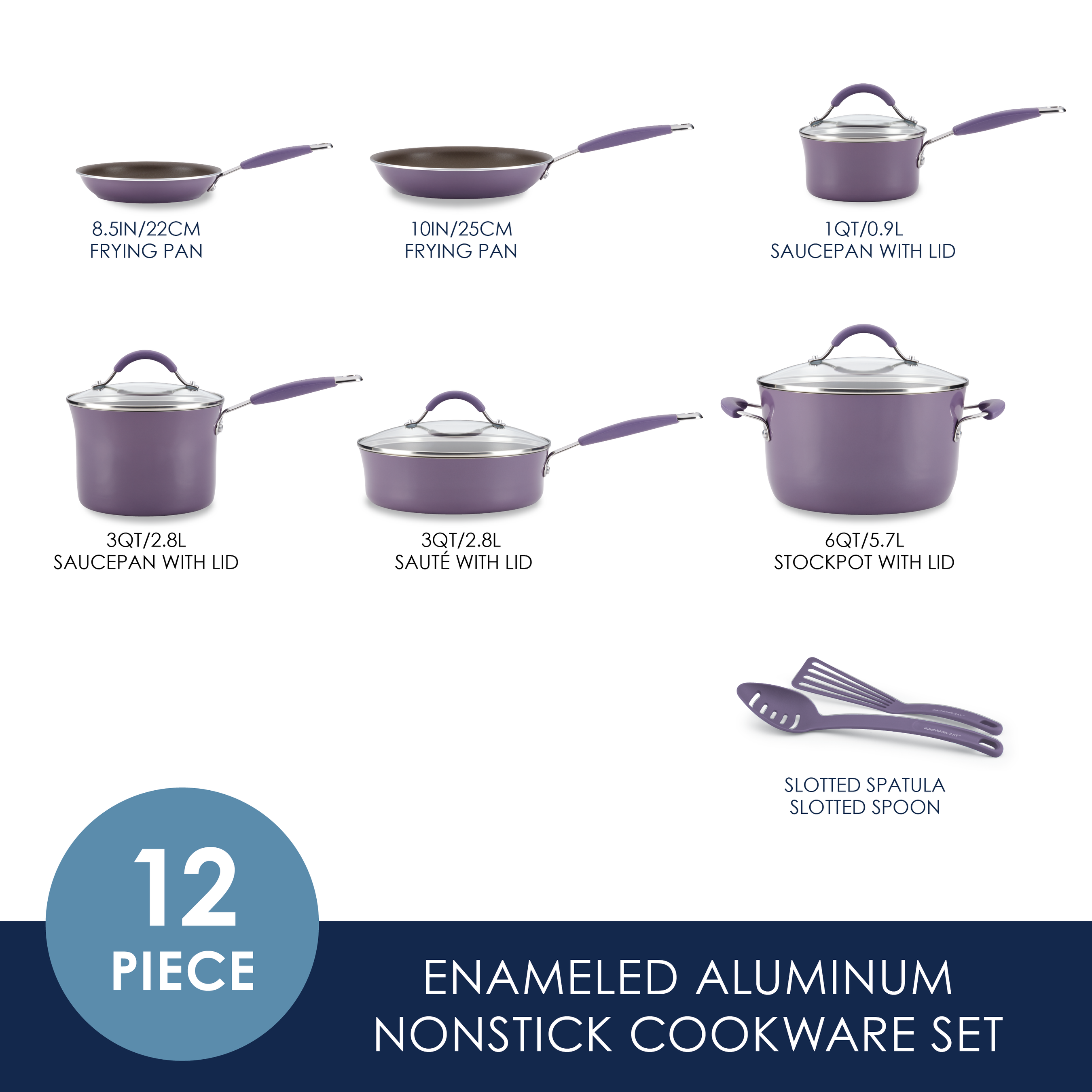 12 Piece Cookware Set: Cucina Nonstick Cookware | Rachael Ray
