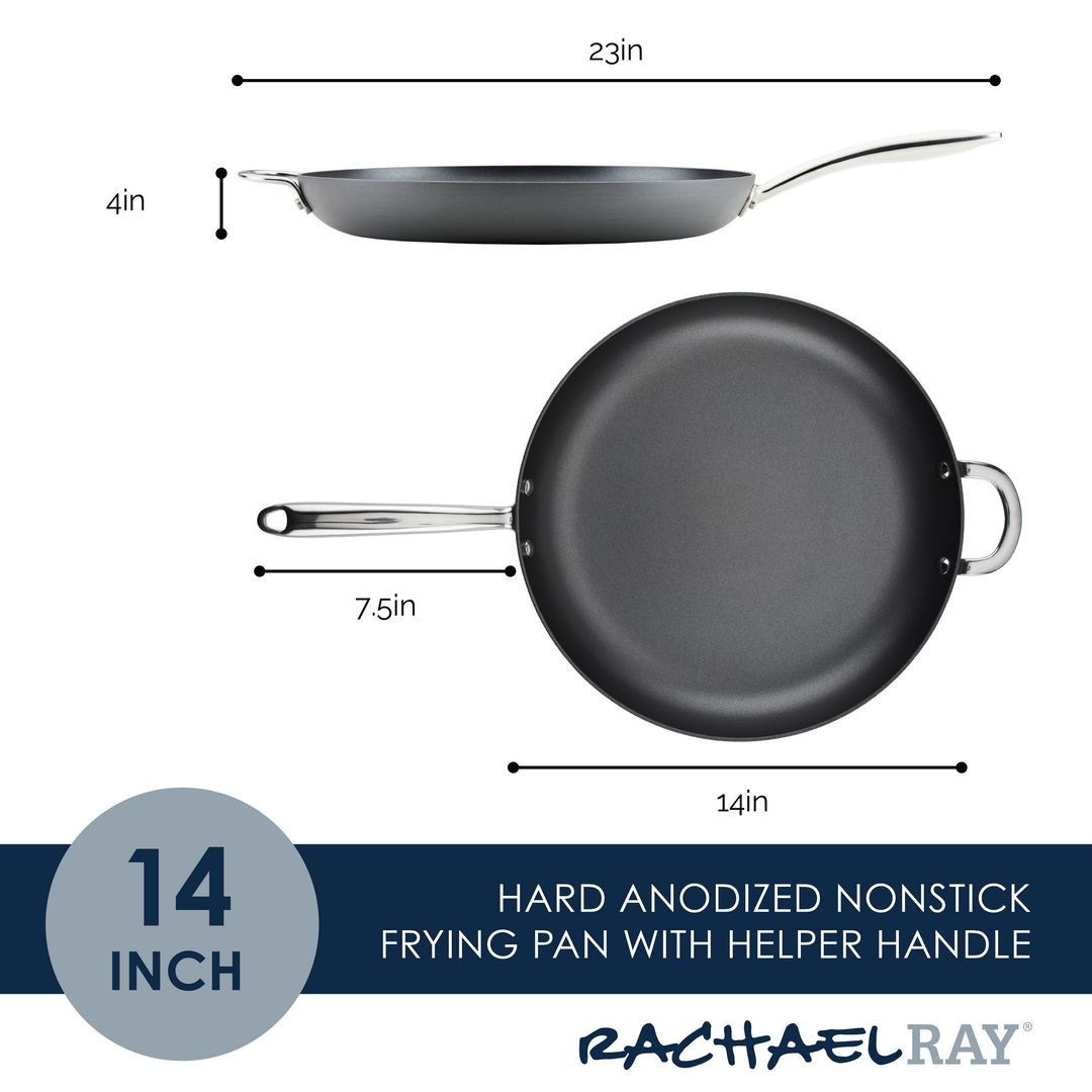 Nonstick Hard Anodized 14-Inch Nonstick Frying Pan | RachaelRay.com ...