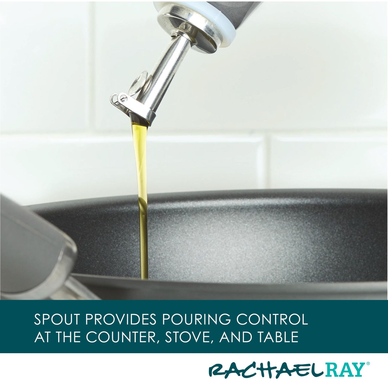 EVOO Bottle: Ceramic Oil & Vinegar Dispenser & Bottle | Rachael Ray