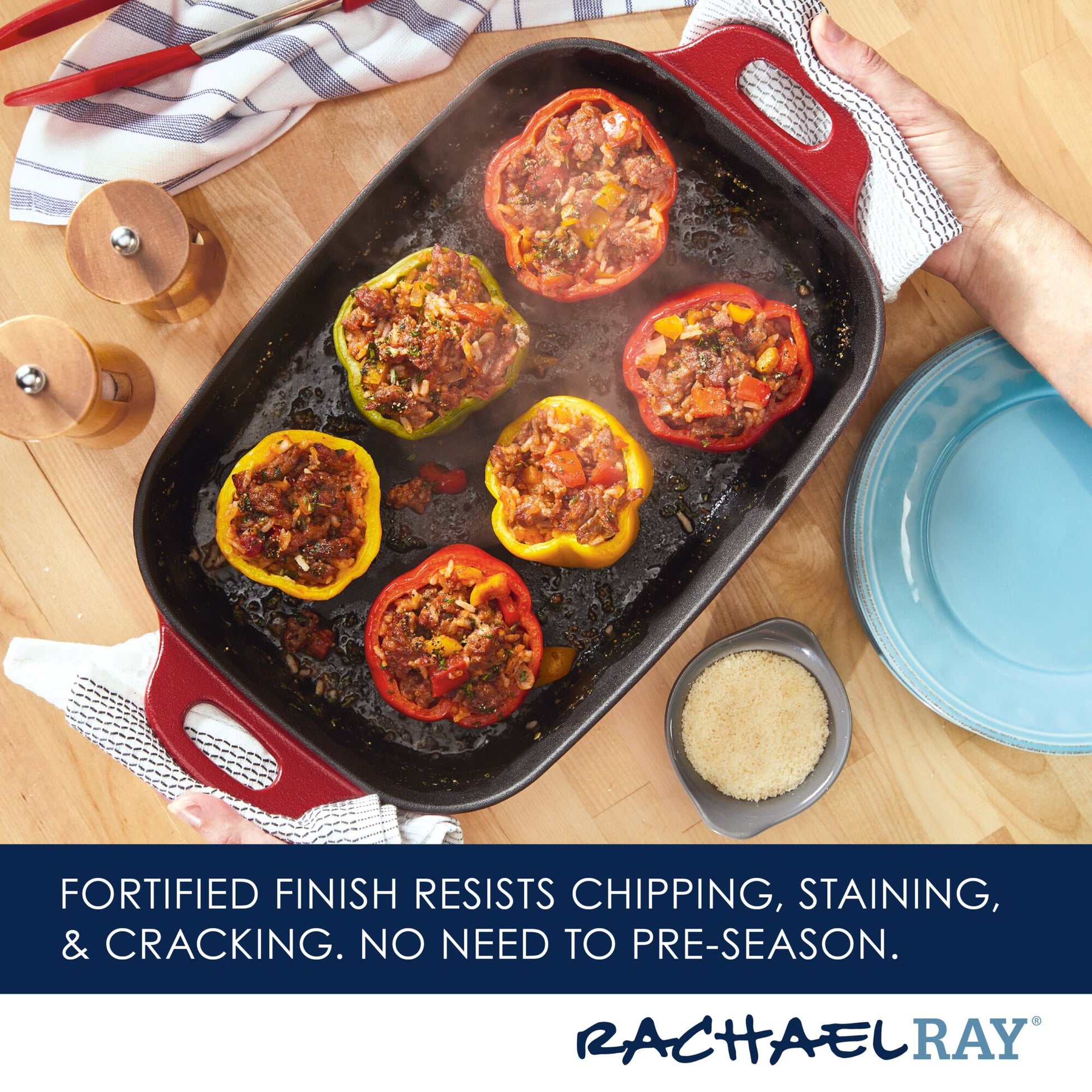Cast Iron Roasting Pan - Won't Rust or Chip | Rachael Ray